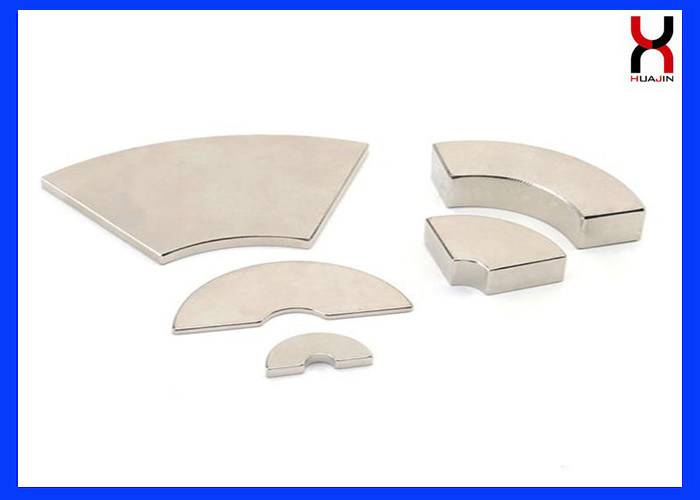 Motor Neodymium Arc Magnets Curved / Wedge Shape Magnets High Working ...